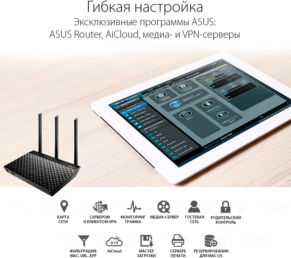 ᐉ Wi-Fi-роутер Asus RT-N66U Ai Mesh Router black • Купить в Киеве ...